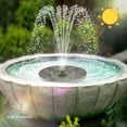 Dartwood Solar Bird Bath and Water Fountain with 4 Different Nozzle ...