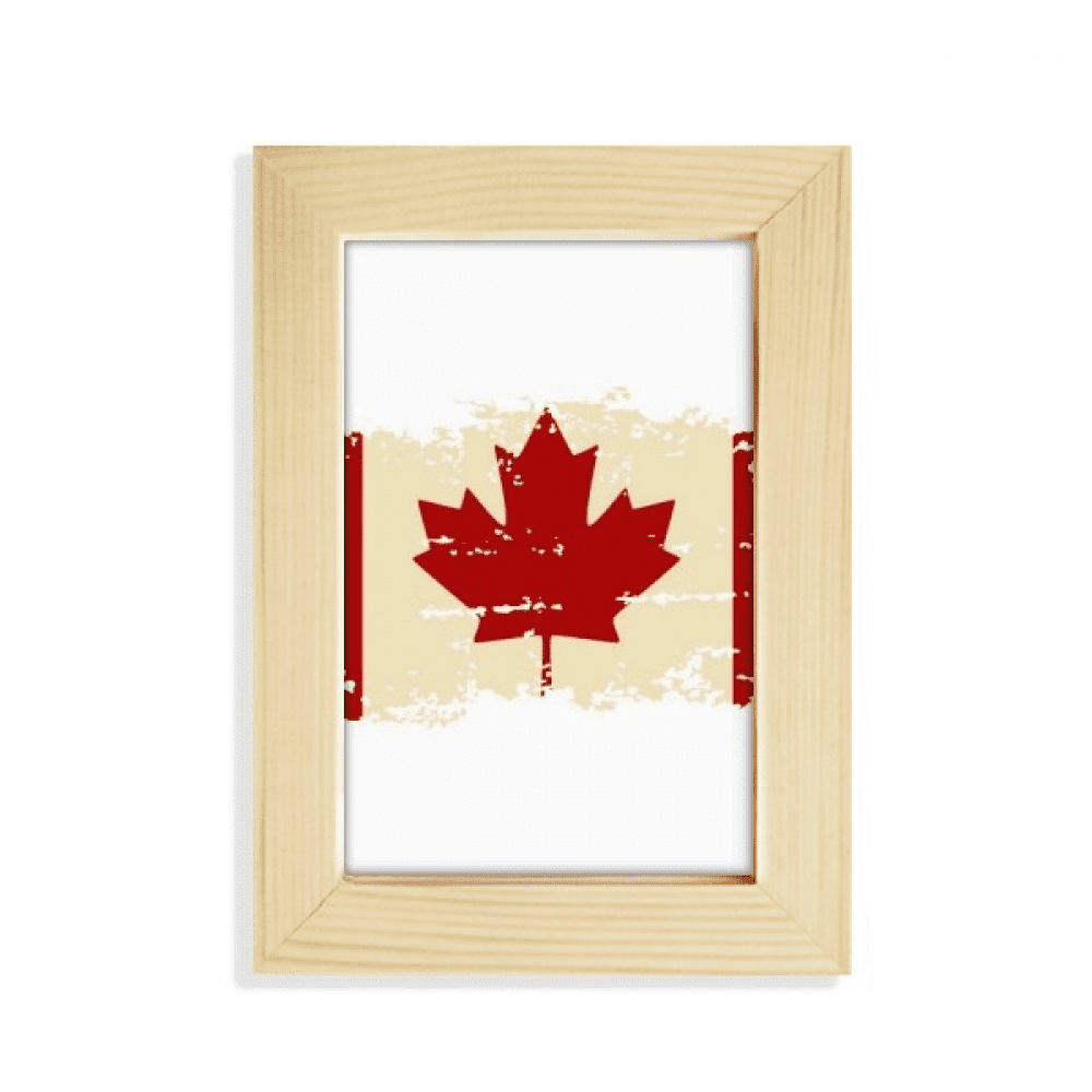 Canandian Flag and Maple Desktop Display Photo Frame Picture Art ...