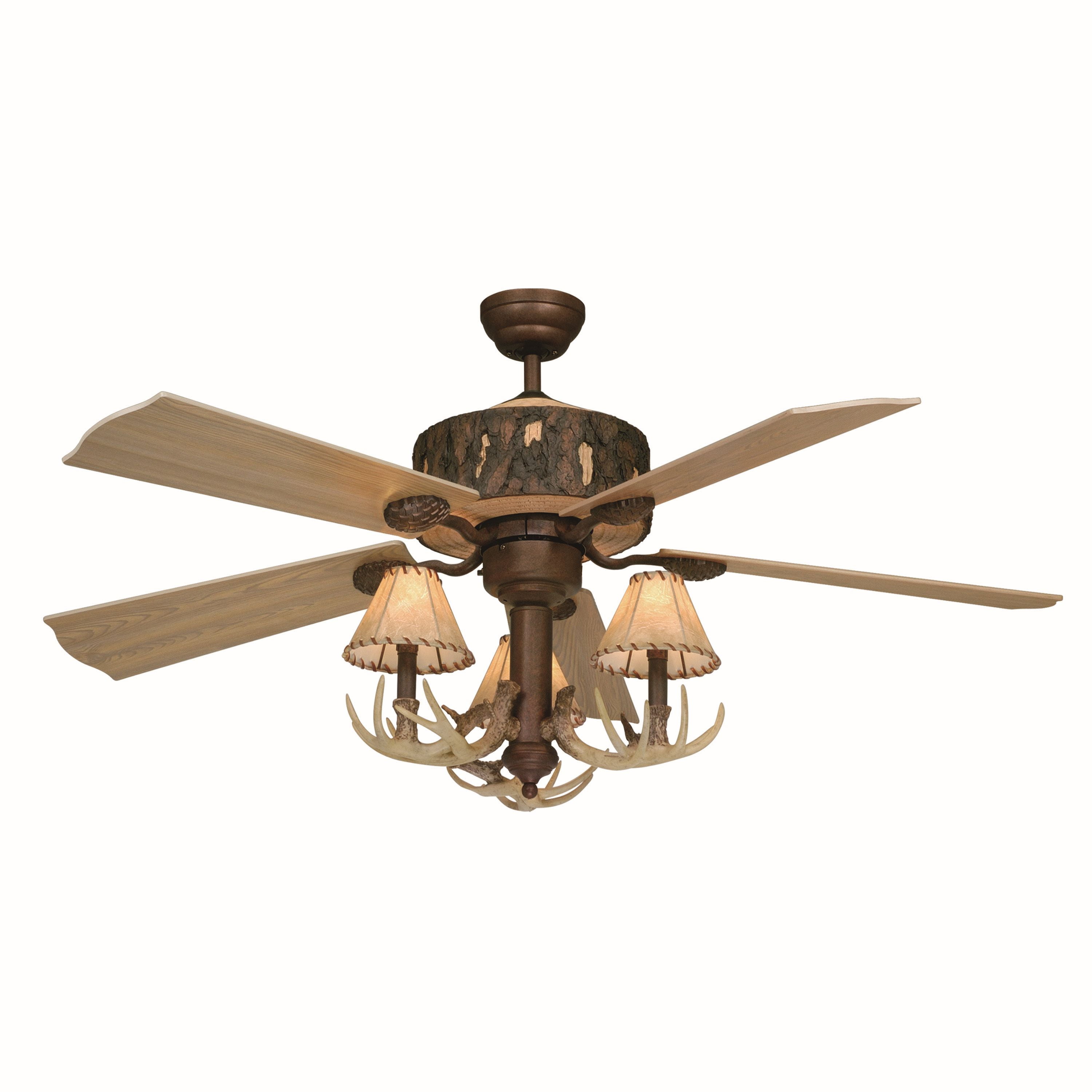 Vaxcel Log Cabin 52-in. Bronze Wood Rustic Ceiling Fan – Sansujyuku