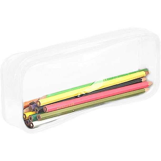 PVC Fermeture à Glissière Transparente Sac à Crayons Stylo Cas ...