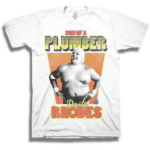 Dusty Rhodes Son of a Plumber WWE Mens White T-shirt S - Walmart.com