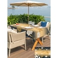 Cherry Blossoms Rectangle Outdoor Tablecloth with Umbrella Hole ...