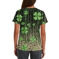 ASDFVBKG St. Patrick's Day Scrubs Top for Women Plus Size Short Sleeve ...