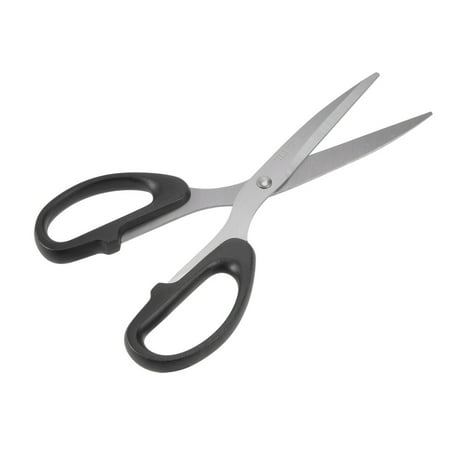 8 Inch Stainless Steel Scissor for Office Home Cutting, Straight Black ...