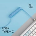 Mechanical Keyboards Coiled Cable Wire Type C USB Port Aviation Coiling ...
