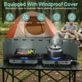 Ultra-Compact 2 Burner Camping Stove, Foldable Portable Propane Stove ...