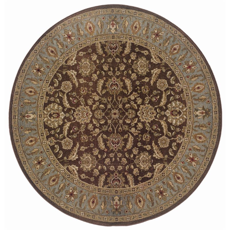 Sphinx Genesis Area Rug 952Q1 Brown Persian Leaves - Walmart.com ...