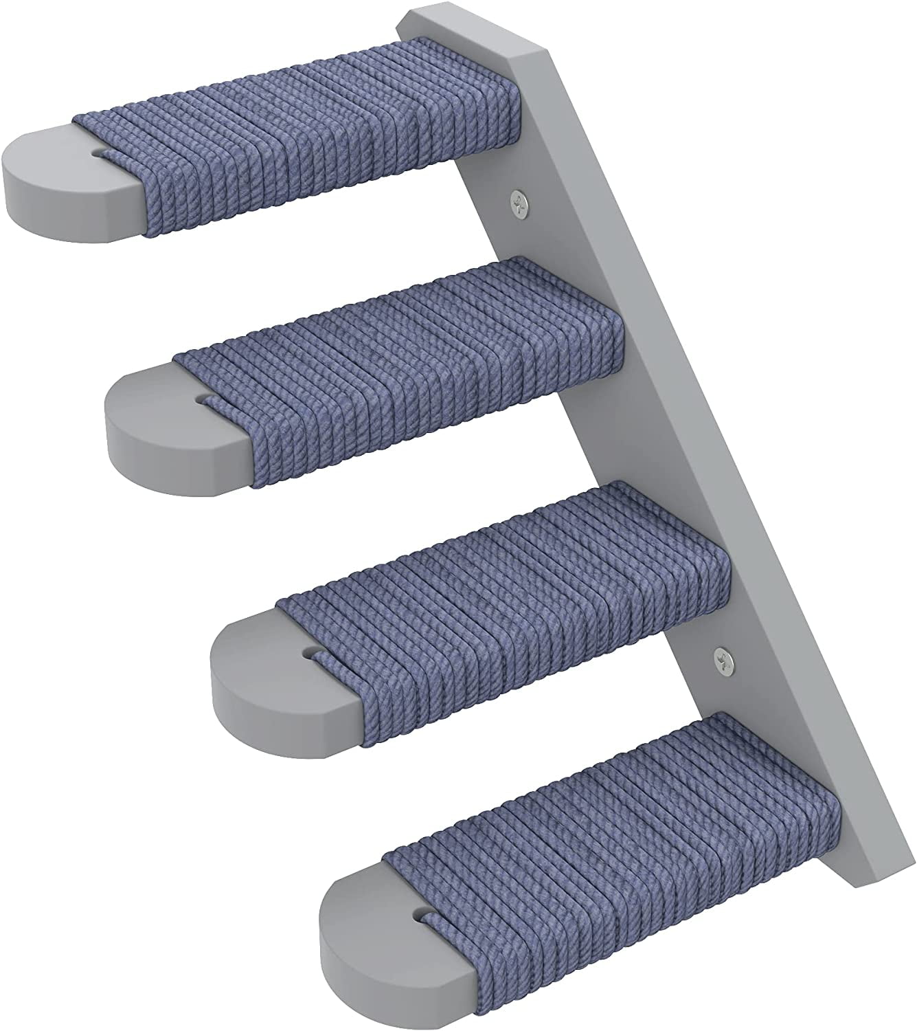 Skywin Cat Steps - Grey Solid Rubber Wood Cat Stairs Great for ...