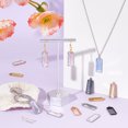 24Pcs 4 Colors 304 Stainless Steel Pendant Cabochon Settings Plain Edge ...
