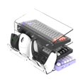 3-Tier Acrylic Gaming Keyboard and Stand for Desktop, Thick Storage ...