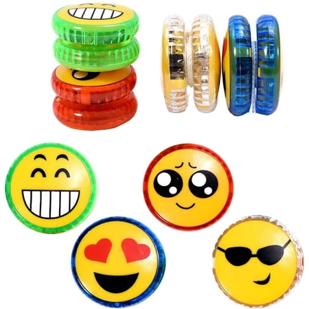 Bail Yoyo Kid 8PCS LED Light Up Yoyo Flashing Emoji-Expression Cute ...