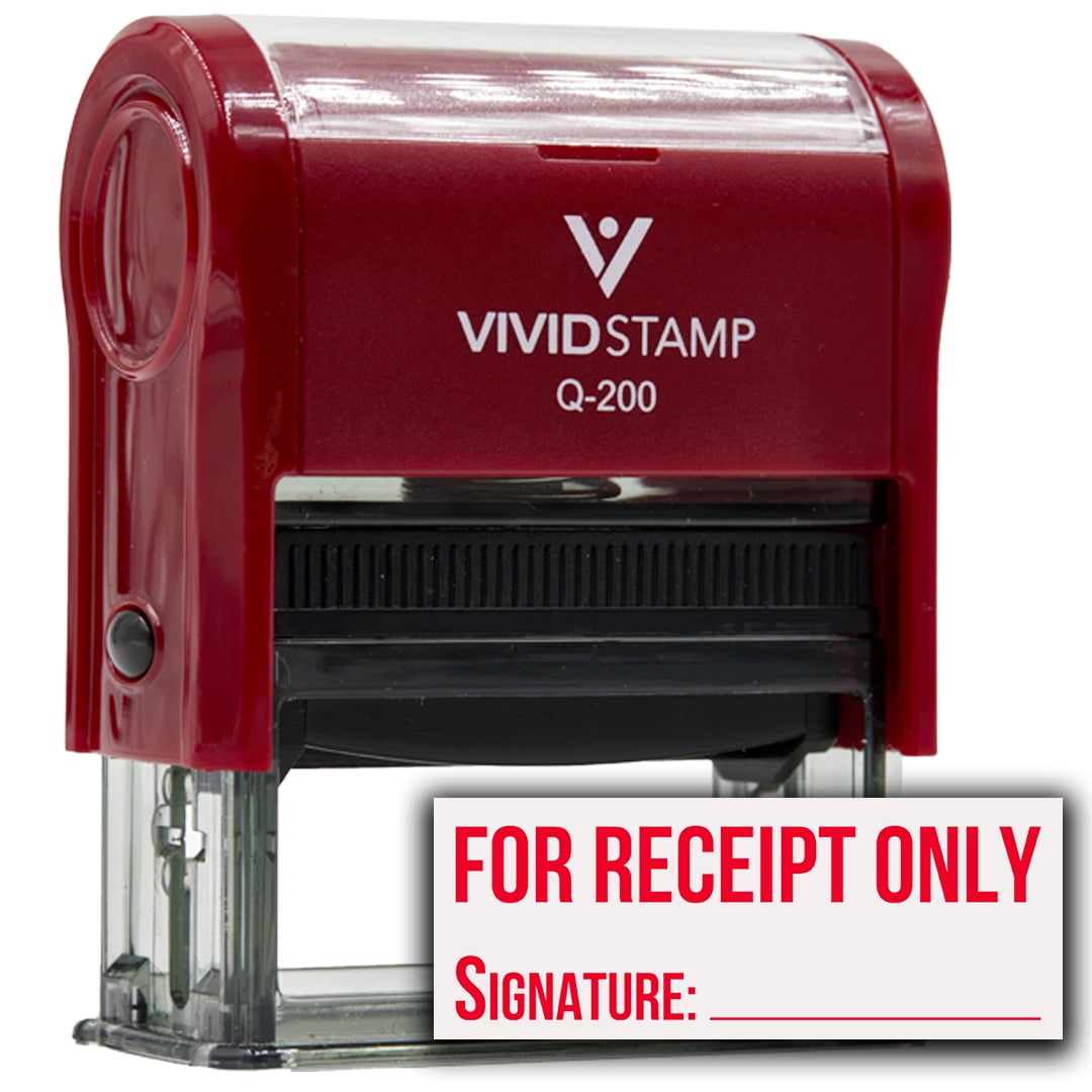 Vivid Stamp For Receipt Only with Signature and Date Line Self Inking ...