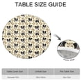 Border Collie Rose Floral Pattern Round Elastic Tablecloth, 45-52 Inch ...