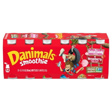 Danimals Smoothie Strawberry Explosion and Mixed Berry Dairy Drink, 3.1 ...