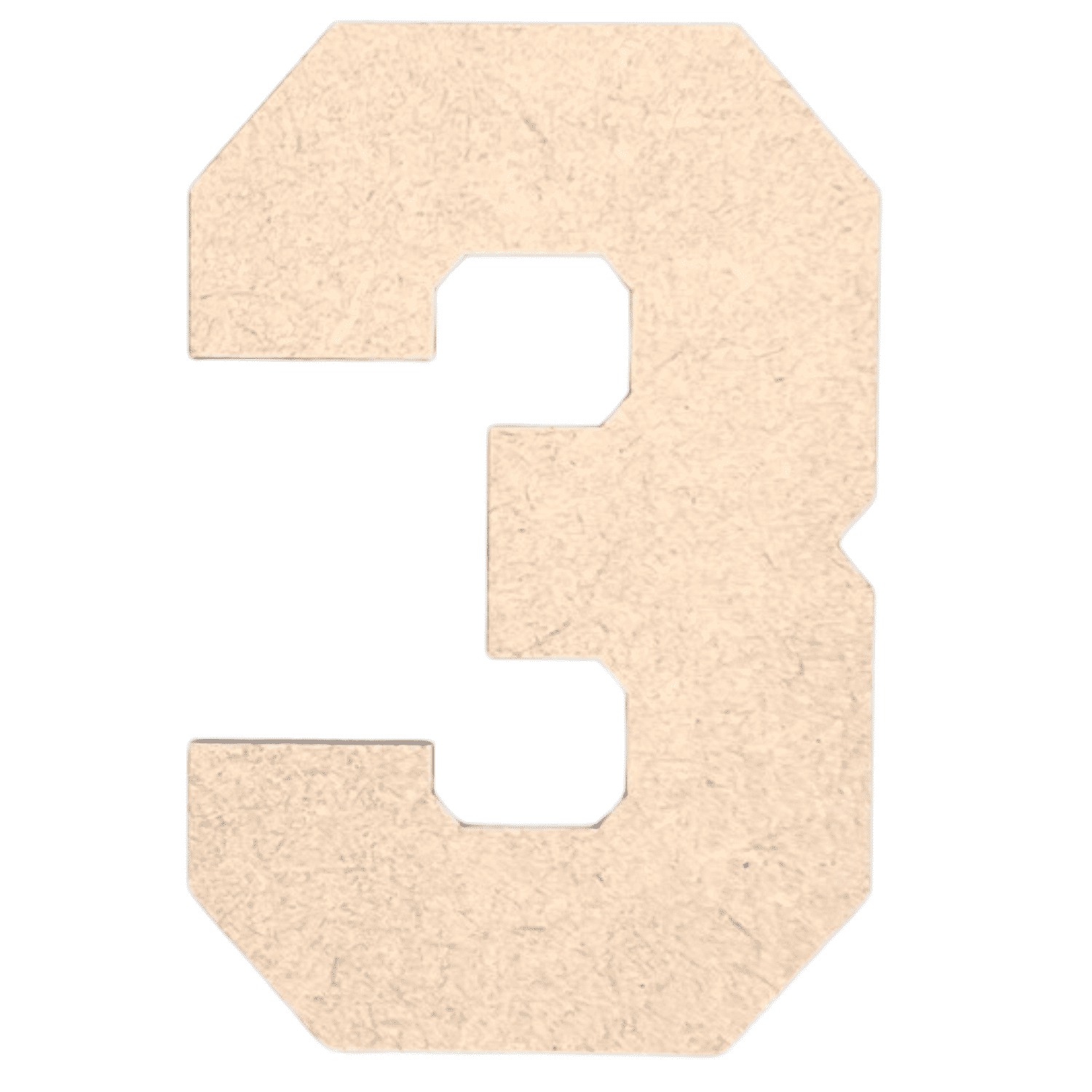 Krafty Supply - 4" Tall MDF Number 3 | 1/4" Thick | Collegiate | Wooden ...