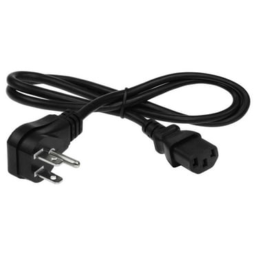 SF Cable 6ft Ultra Low Profile Angle NEMA 5-15P to NEMA 5-15R Power Cord - Black - Walmart.com