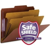 Smead SafeSHIELD® Classification Folder 2 Div Red 10/BX Letter (14075 ...