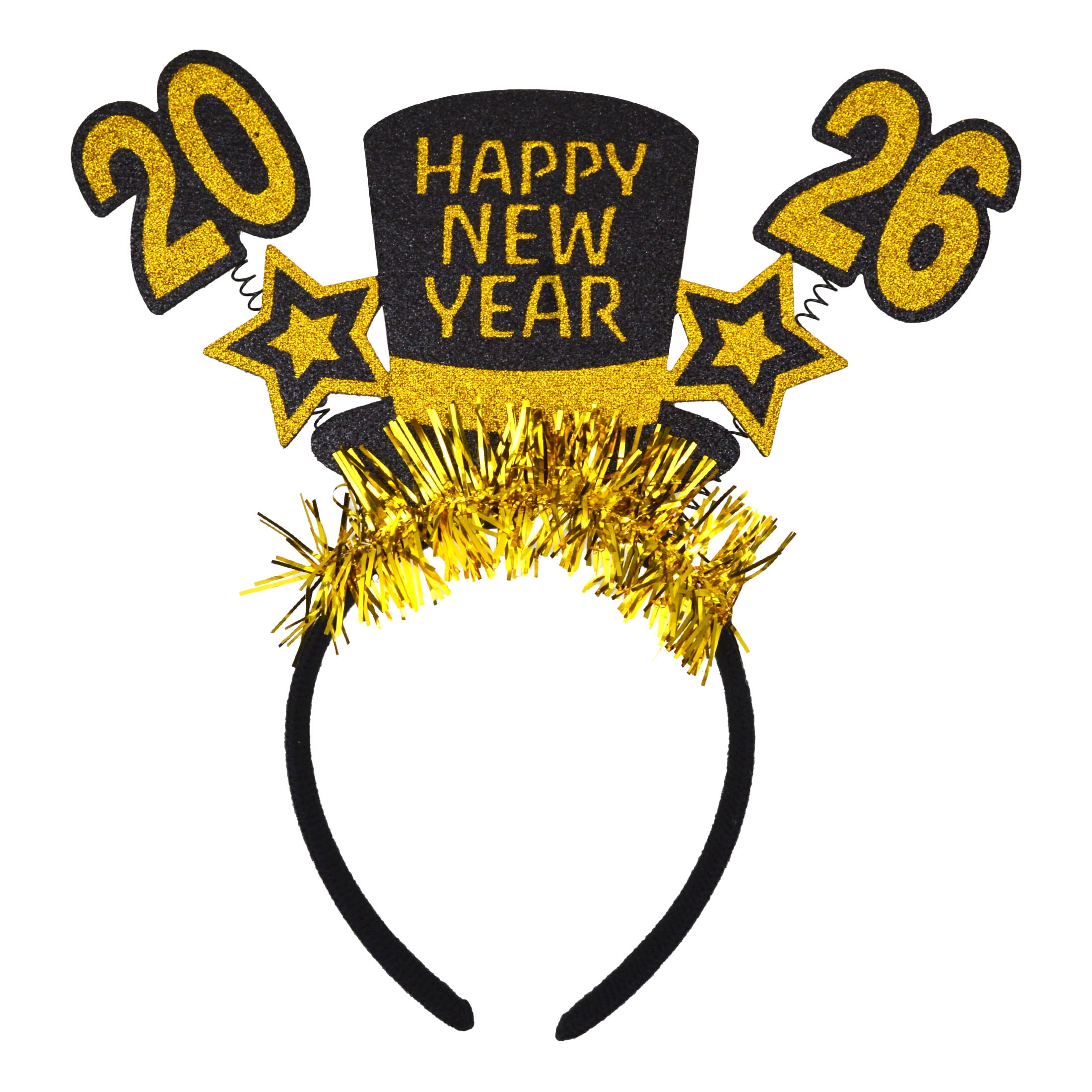 New Year Glitter Headband Gold, 1 Piece, Festive Decorations, Way to ...