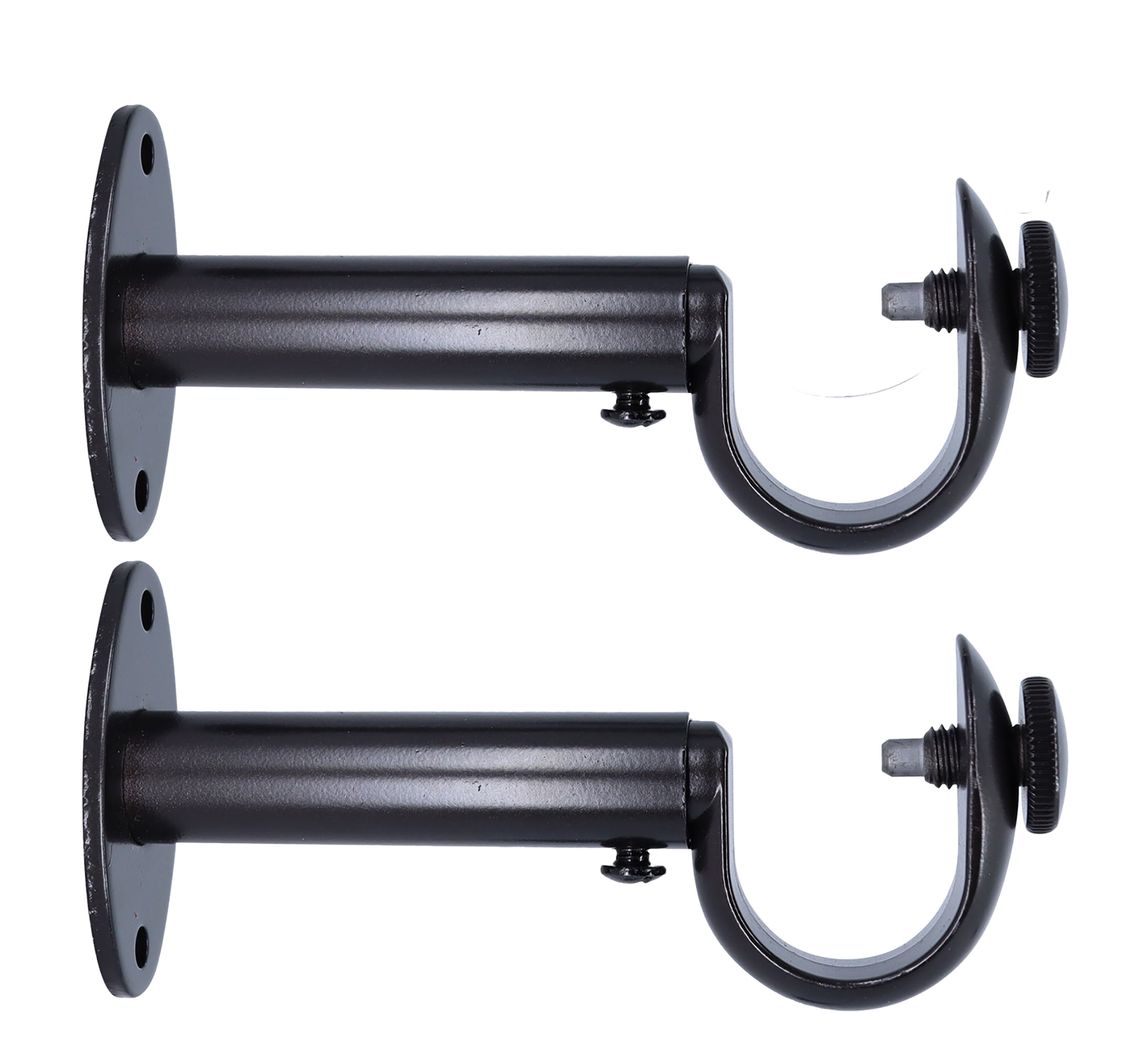MERIVILLE Set of 2 Oil-Rubbed Bronze Zinc Curtain Drapery Rod Bracket ...