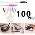 100 Disposable Mascara Brush Stick Applicator Mascara Wands Eyelash ...
