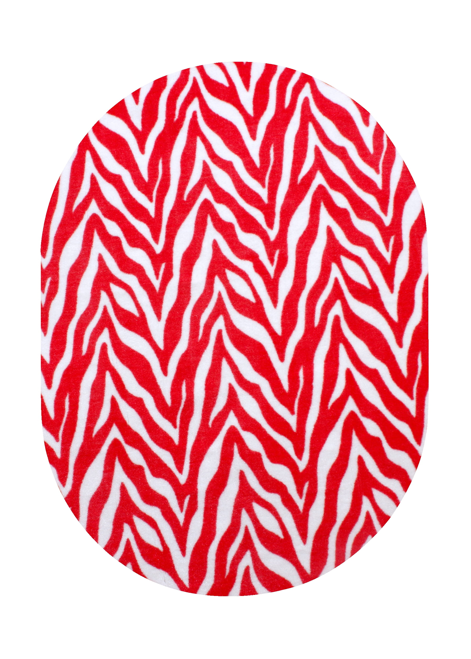 Furnish My Place Animal Print Rug - 5 ft. x 8 ft. Oval, Zebra Wild At ...