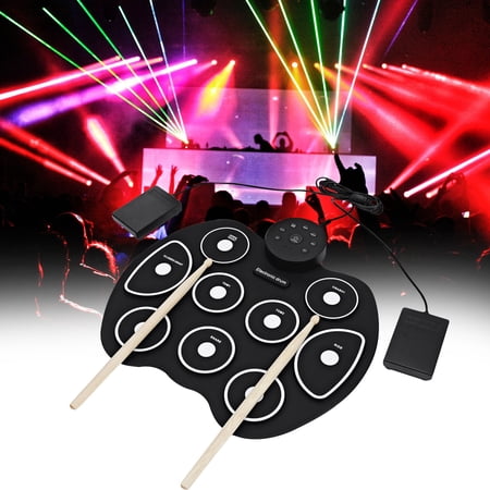 Flywake Christmas Gift Music Toy Electronic Drum Set, Folding Silicone ...