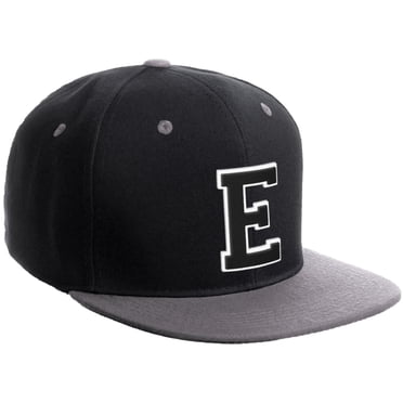 Daxton Classic Snapback Hat Old English Font Alphabet A to Z Flat Bill ...