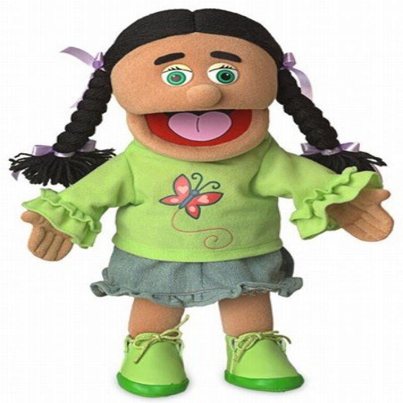 14" Jasmine, Hispanic Girl, Hand Puppet - Walmart.com