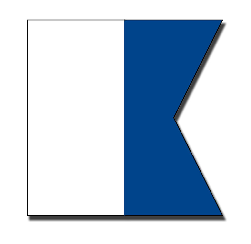 3.8 Inch Navy International Alpha Signal Flag Sticker - Walmart.com