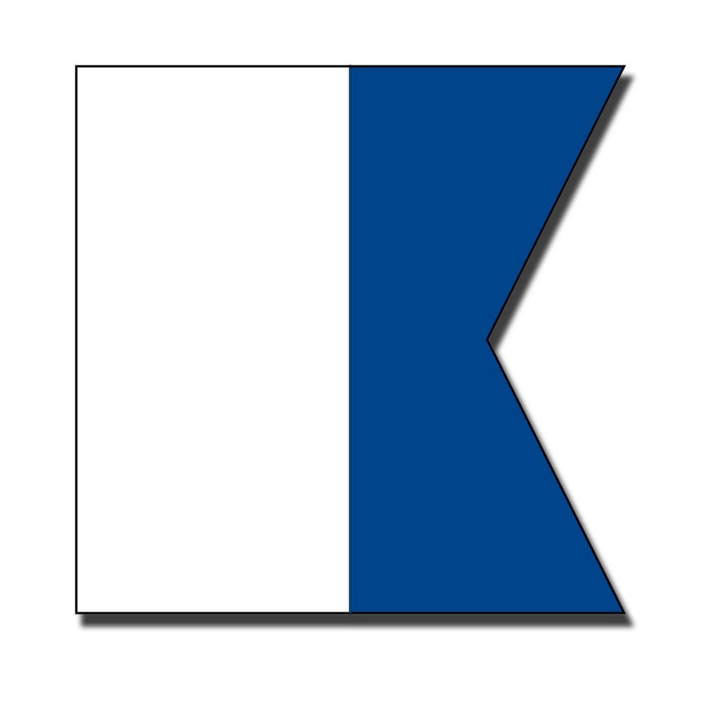 3.8 Inch Navy International Alpha Signal Flag Sticker - Walmart.com ...