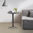Shangmakel Frosted Round Side Table with Y-shaped Base Side Table for ...