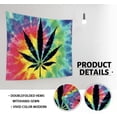 Colorful Tie-Dye Leaf Wall Tapestry 90×70 Inch Psychedelic Room Decor ...