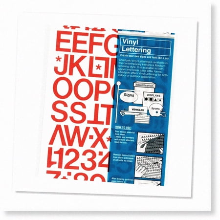 Red Vinyl Letters and Numbers - Self-Adhesive, 1 Inch High (88 Pack ...