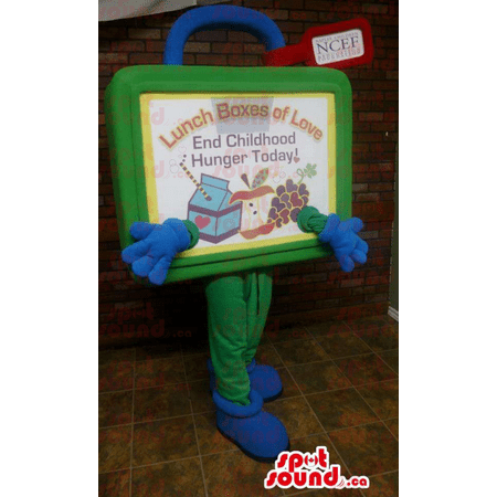Original Lunch Box SPOTSOUND Mascot With Blue Gloves And Space For ...