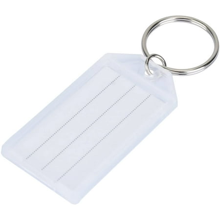 Uniclife 20 Pack Tough Plastic Key Tags with Split Ring Label Window ...