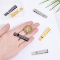 1box 6Pcs 3 Colors 304 Stainless Steel Tie Clip Rectangle Mixed Color ...