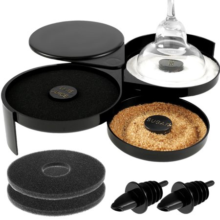 Salt Rimmer Set 3-Tier Foldable Bar Glass Rimmer Set for Cocktails with ...