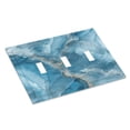 Blue Marble Pattern Single Rocker Wall Plate Switch Decorative Panel ...