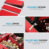 Premium Holiday Christmas Gift Wrap Storage Box With Inside Pockets ...