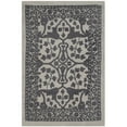 SAFAVIEH Restoration Vintage Wilson Border Wool Area Rug, Silver/Grey ...