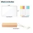 11.8”x7.9” Acrylic Dry Erase Board with Light, Glow Memo Tablet, LED ...