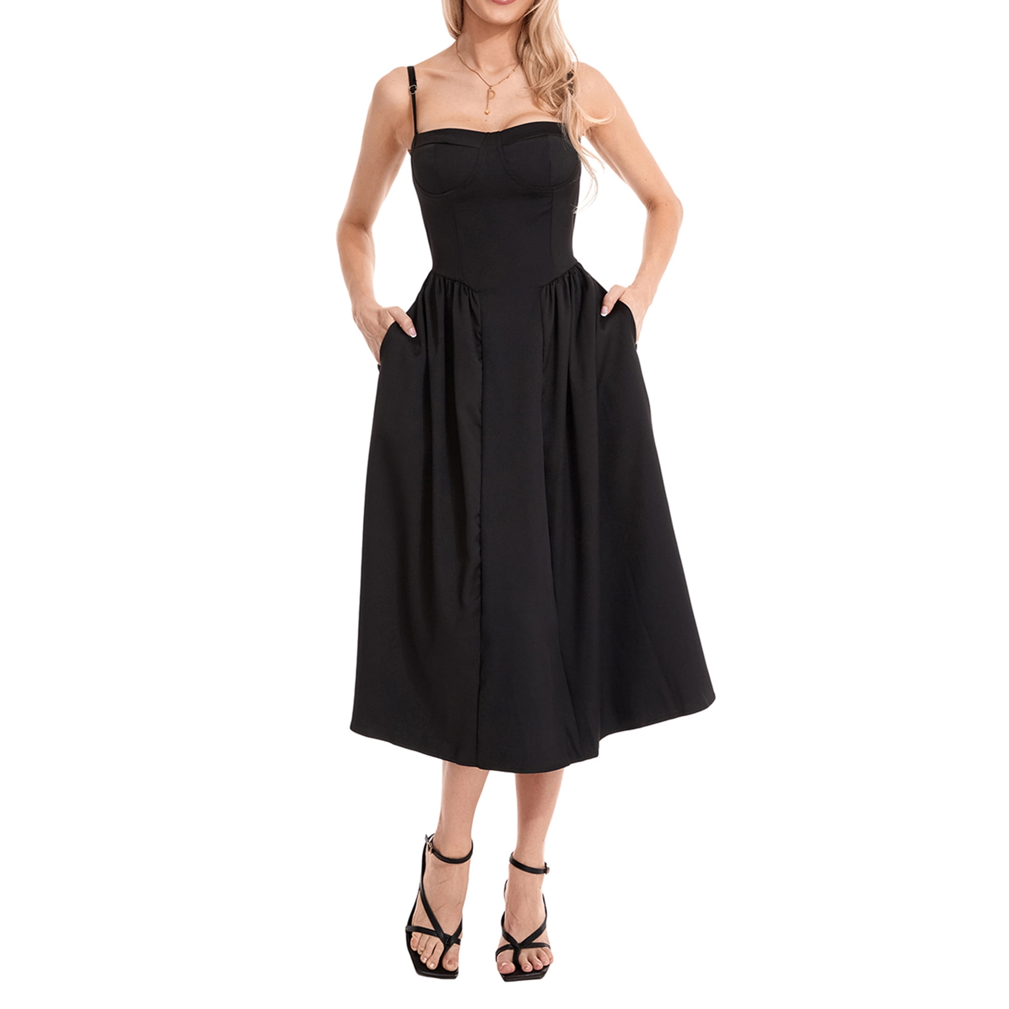 Click here for Sunsiom Women Summer Casual Midi Dress Sleeveless... prices