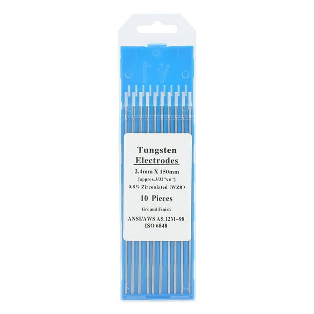 Tungsten Electrode,10Pcs Zirconiated Tungsten Electrodes TIG Electrode ...