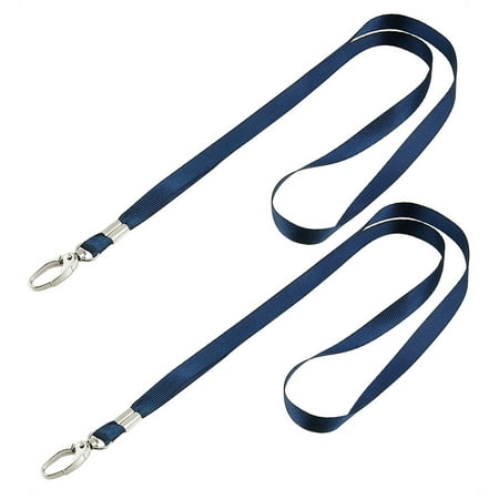 2 Pcs Dark Blue Nylon Neck Strap String Keys Holder Lanyard 16.1" Long ...