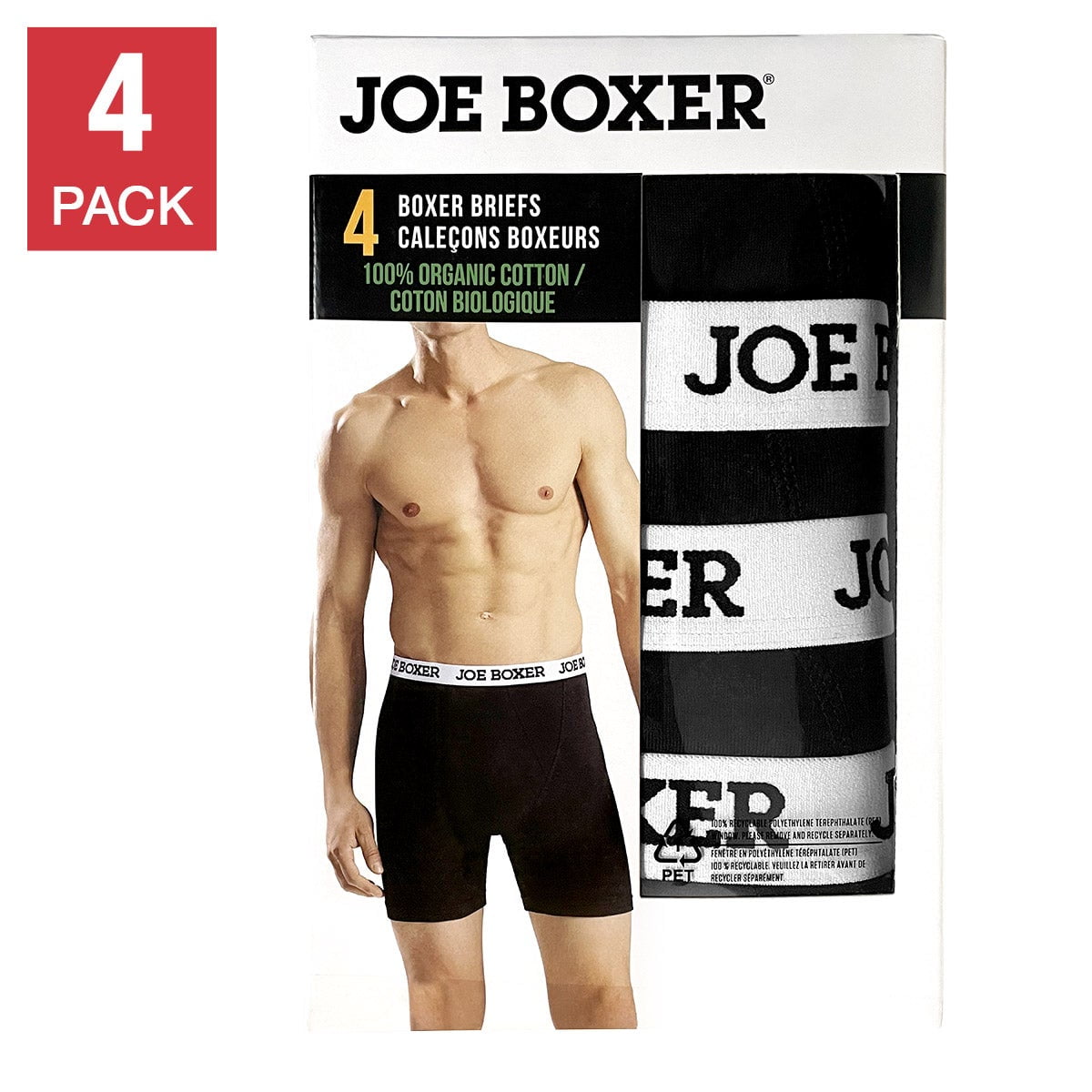 Click here for Joe Boxer Mens Organic Cotton Boxer Briefs  4-Pack... prices