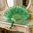 Vintage Puffy Folding Fan Dance Performance Wedding Ideal Accessories ...