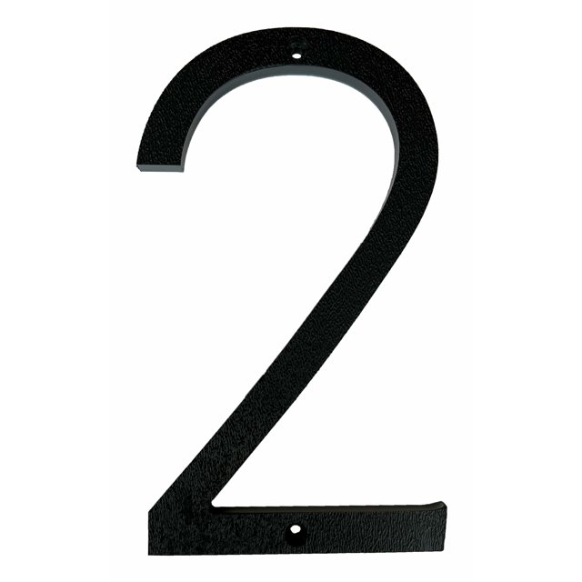 Pearl Sign Co. Black 8" Floating House Number 2, Clean Modern Style ...
