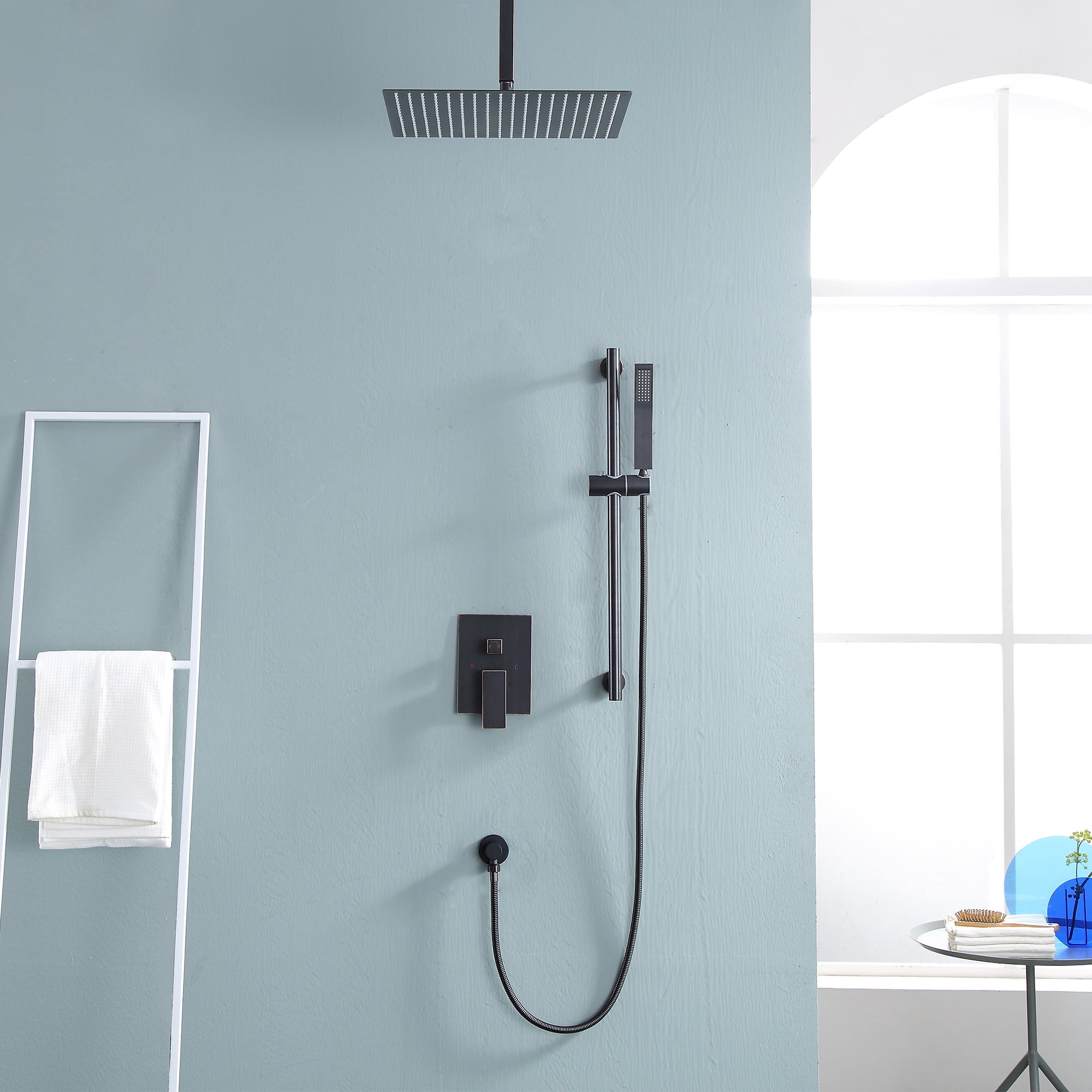 Kichae Shower Faucets Set 16 inch Ceiling Install Rainfall Shower Head ...