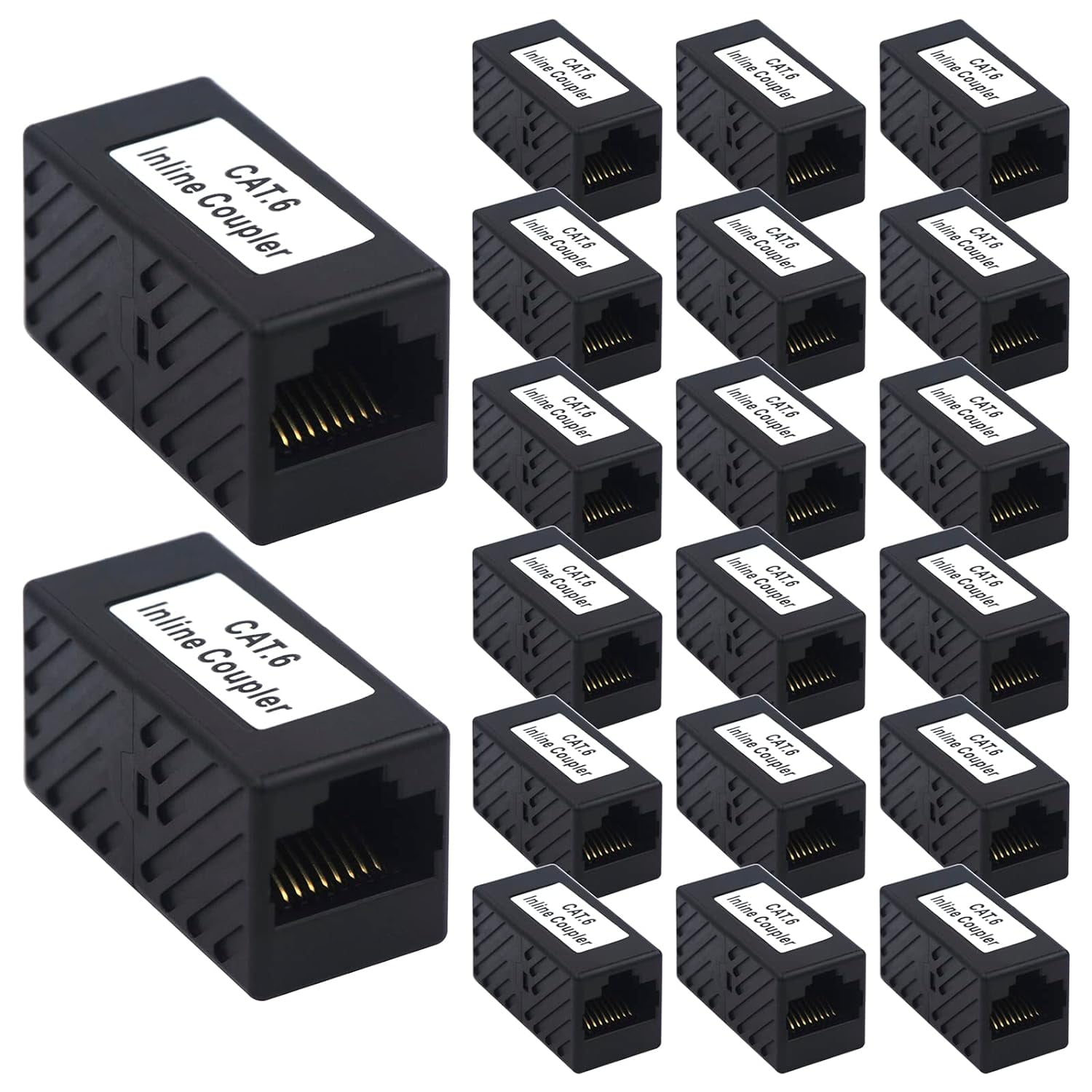 TRAHOO-RJ45 Coupler Female to Female, 20-Pack Cat6 Ethernet Cable ...