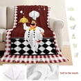 Chef Gourmet Fleece Throw Blanket Red Plaid Kitchen Vintage Farmhouse ...